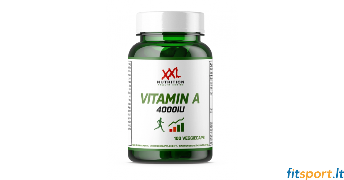 XXL Nutrition Vitamin A 100 kapslit.